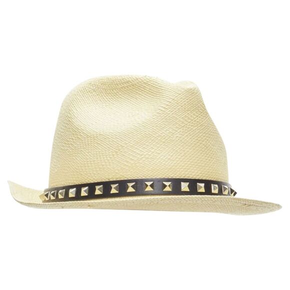 Valentino | Accessories | Valentino Garavani Rockstud Raffia Calfskin ...